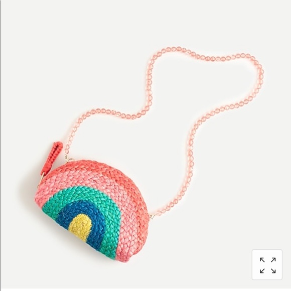Crewcuts | Accessories | Girls Purse In Rainbow Raffia | Poshmark